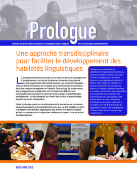 Une approche transdisciplinaire pour faciliter le développement des ...