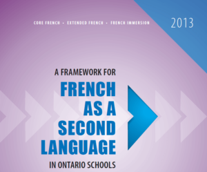 A Framework for French as a Second Language in Ontario Schools ...